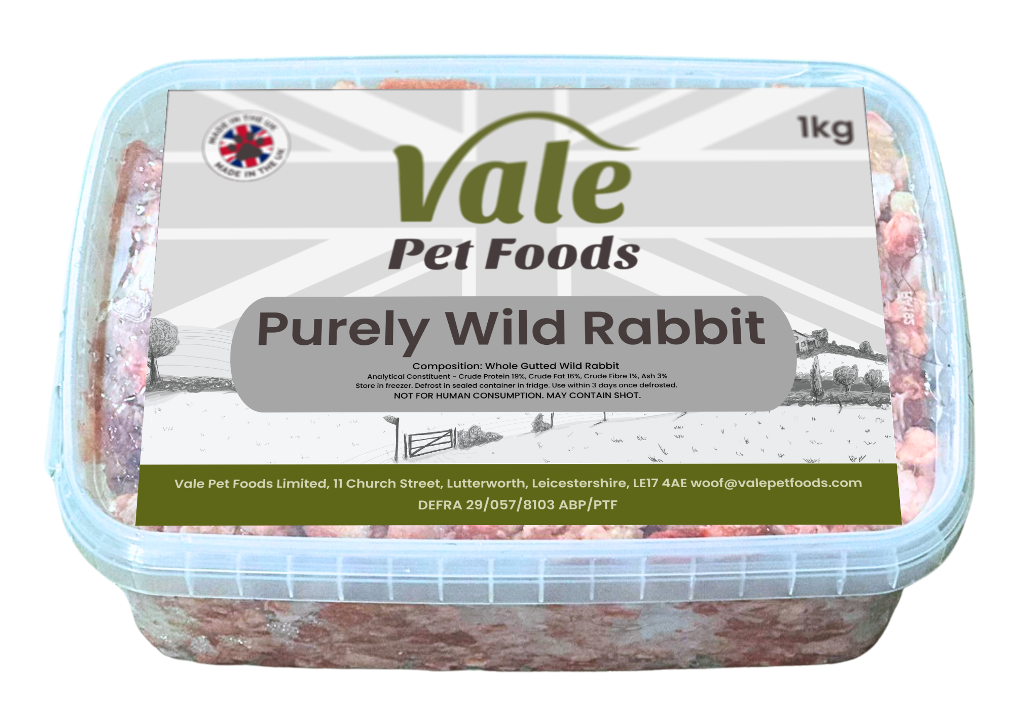 Purely Wild Rabbit 1kg – Vale Pet Foods
